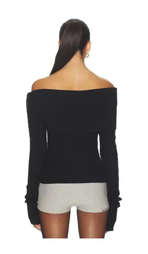 GUIZIO Draped Collar Knit Jumper