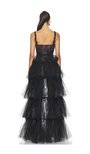 AKNVAS X Revolve Alfhild Bustier Tiered Gown