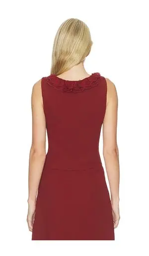 Astr The Label Sleeveless Top With Lace Trim