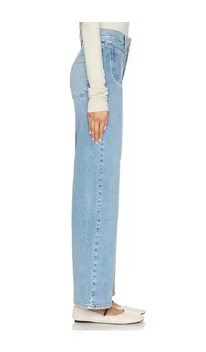 FRAME The Slim Palazzo Modernist Pocket Jeans - Blue