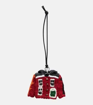 JW Anderson Cardigan Bag Charm - Red