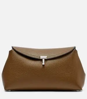 TOTEME T-lock Leather Clutch