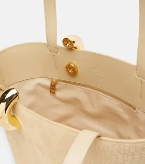 Jacquemus Le Bambola Croc-effect Suede Tote