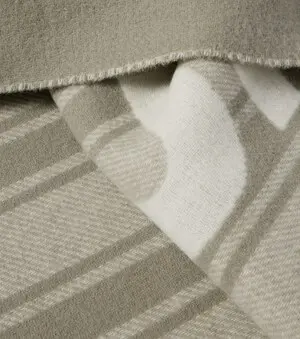 Jacquemus Logo Fringed Virgin Wool Scarf - Grey