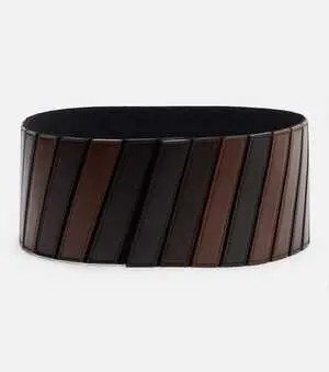 Alaïa Leather Belt - Brown