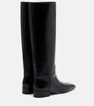 CHRISTEN Classic Square Leather Knee-high Boots