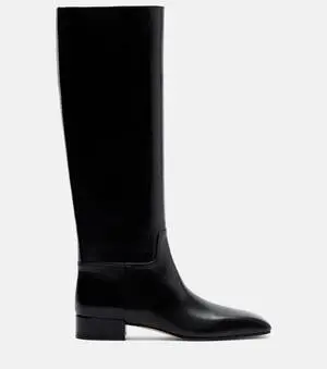 CHRISTEN Classic Square Leather Knee-high Boots