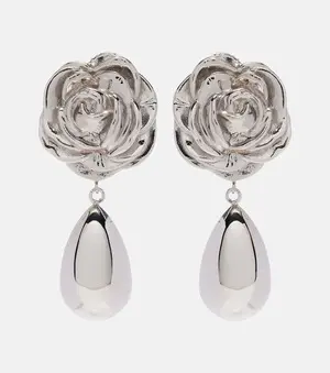 Magda Butrym Floral Drop Earrings - Silver