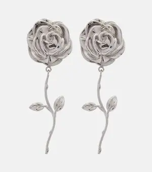 Magda Butrym Floral Drop Earrings - Silver
