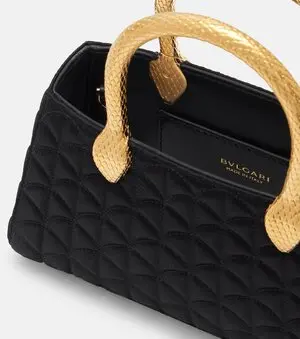 BVLGARI Serpentine Duette Top-handle Bag - Black