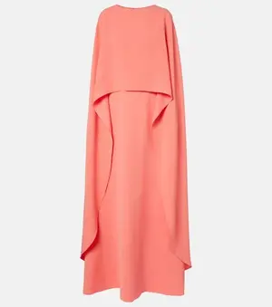 Women's Crepe Cape Maxi Dresses