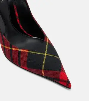 Alexander McQueen Skull Tartan Pumps - Red
