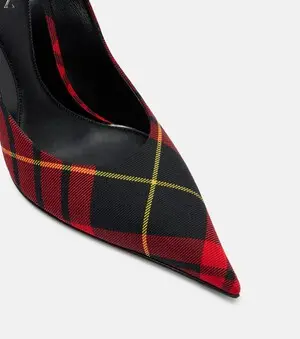 Alexander McQueen Skull Tartan Pumps - Red