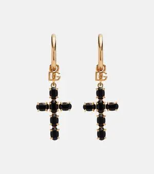 Dolce & Gabbana Crystal-embellished Drop Earrings - Black