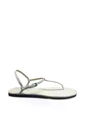 Paris Texas Buckle T-strap Sandals