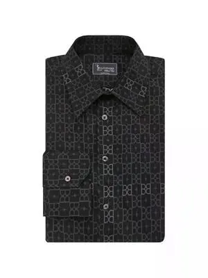 BILLIONAIRE Checks Silver Cut Shirt