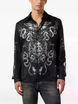 Philipp Plein Printed Silk Shirt