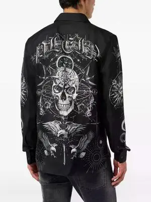 Philipp Plein Printed Silk Shirt
