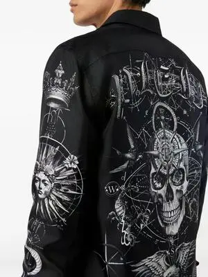 Philipp Plein Printed Silk Shirt