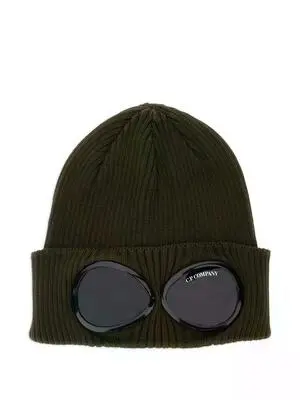 C.P. COMPANY Lenses Knitted Beanie Green