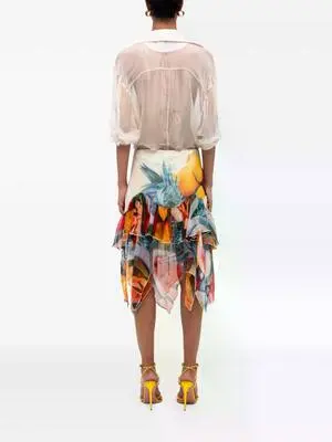 DONDE ESTEBAN Printed Chiffon Shirt