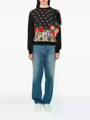 Moschino Floral-pattern Bow-detailed Sweater