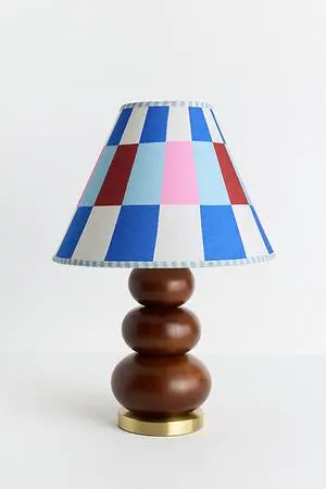 DAMSON MADDER Geometric Printed Empire Lamp Shade - Blue Stripe