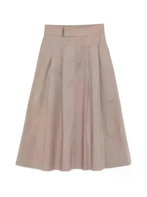 Peserico A-line Pleated Midi Skirt