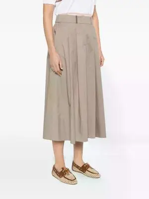 Peserico A-line Pleated Midi Skirt