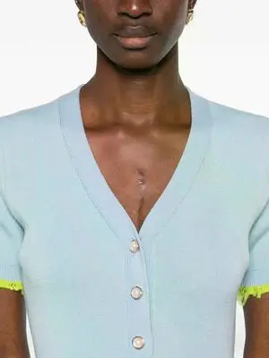 Casablanca Pearl-embellished Mini Dress - Blue