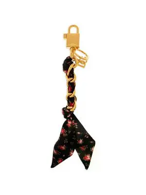 Dolce & Gabbana Floral-print Keyring - Gold