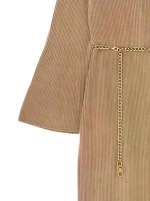 Michael Kors V-neck Maxi Dress With Chain Belt