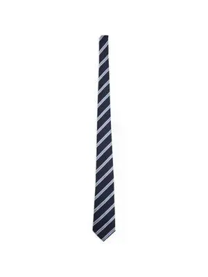 Giorgio Armani Striped Neck Tie - Blue