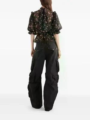 Dolce & Gabbana Floral Print Blouse With Ruffled Details