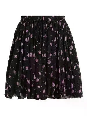 Dolce & Gabbana Floral Drawstring Mini Skirt