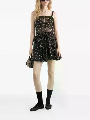Dolce & Gabbana Floral Drawstring Mini Skirt