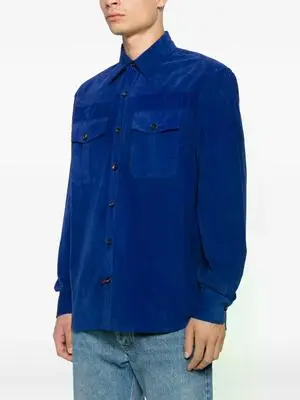 Isaia Chest-pocket Shirt - Blue