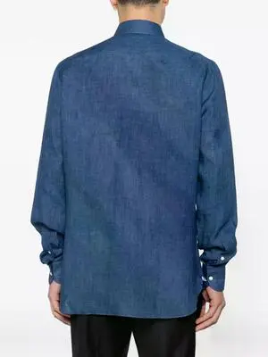 Isaia Buttoned Long-sleeve Shirt