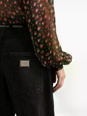 Dolce & Gabbana Frayed-hem Jeans - Black