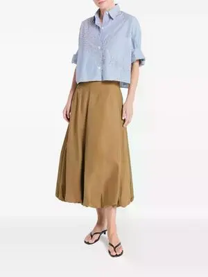 TWP Striped Crystal Embellished Shirt - Blue