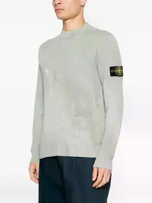 Stone Island Ribbed Crew-neck Sweater - Green