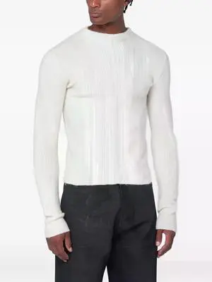 Rick Owens Ribbed Mock-neck Sweater