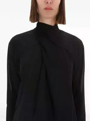 Versace Draped High-neck Top