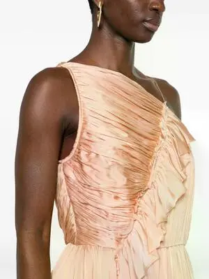 Ulla Johnson Aisha Ruffled One-shoulder Maxi Dress - Neutrals