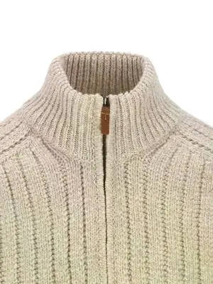 TOD'S Zip-up Ribbed Cardigan