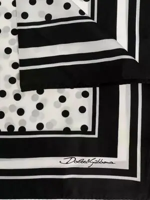 Dolce & Gabbana Polka-dot Silk Scarf