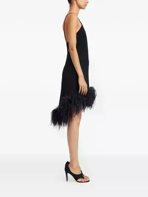 16Arlington Feather-trim Mini Dress