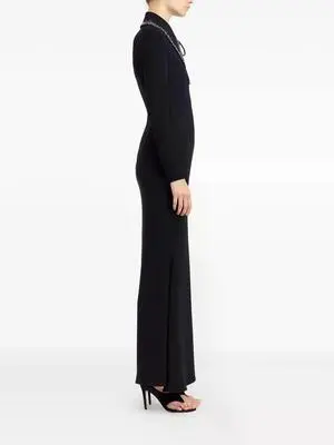 16Arlington Elis Embellished Collared Maxi Dress