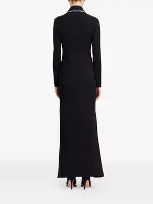 16Arlington Elis Embellished Collared Maxi Dress