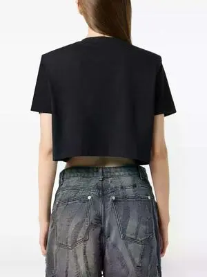 Blumarine Logo-print Jersey T-shirt - Black
